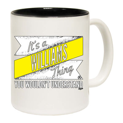Williams V2 Surname Thing GIFT BOXED Funny Mugs Novelty Coffee Mug Cup ...
