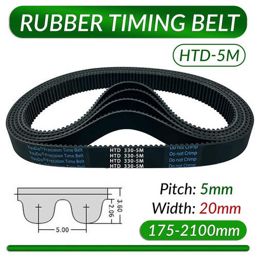 HTD Timing Belt 5M 5mm Pitch 20mm Wide CNC/ROBOTICS - Single Sided ...