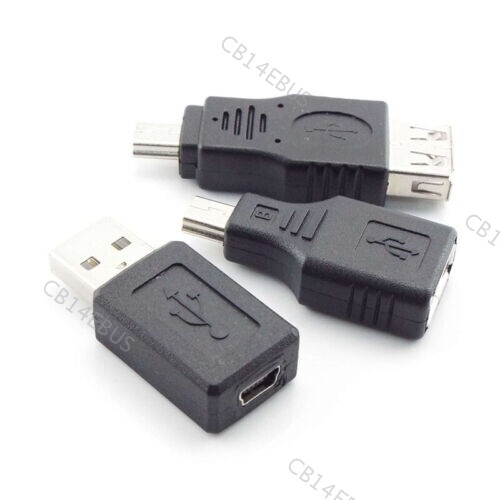 USB 2.0 A Female Male to Mini 5pin USB B Type Adapter OTG Converter B14 ...