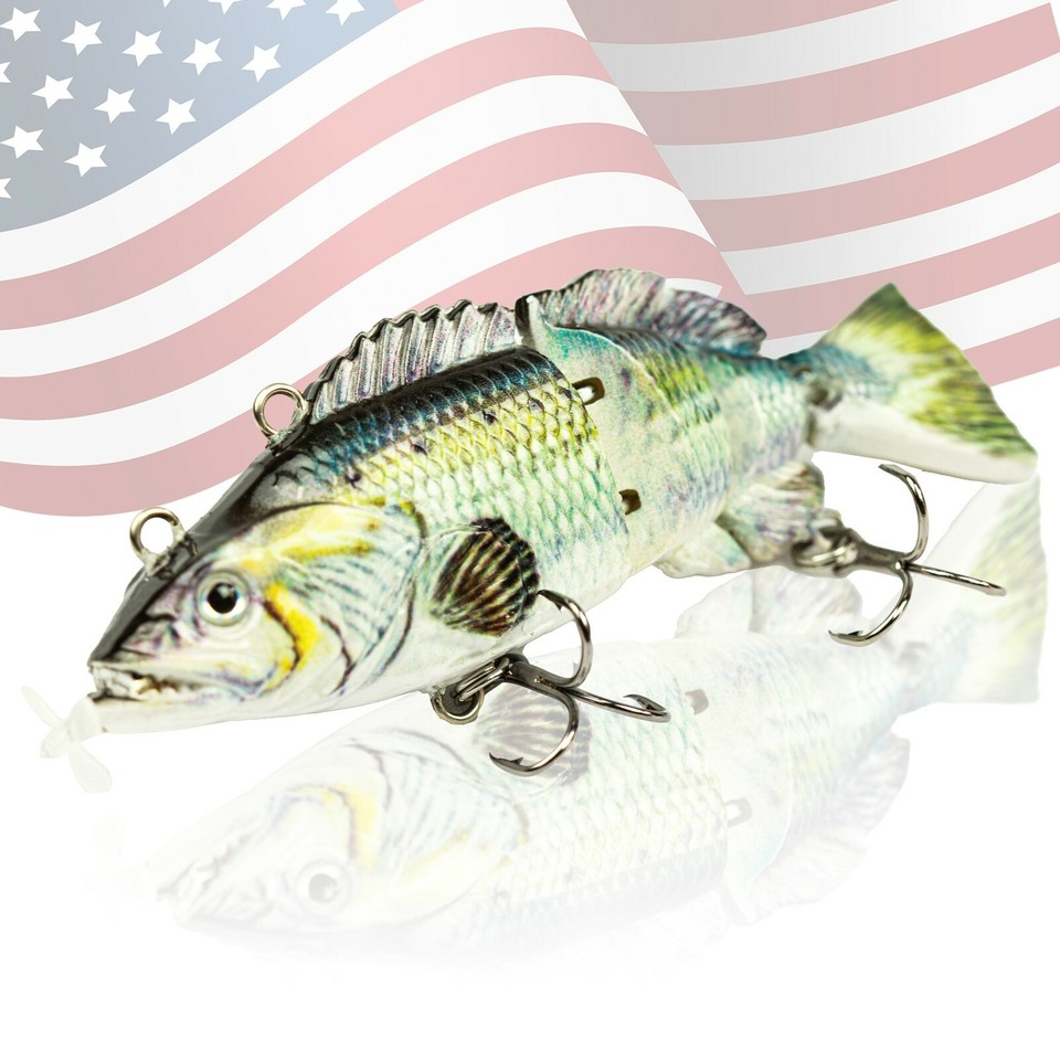 Electric Live Bait Robotic Fishing Lure Swimming Animated Swimbait Bass ...