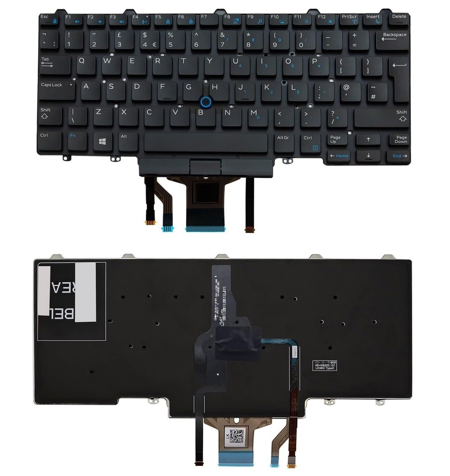 Dell Latitude E5470 E7470 7480 7490 BACKLIT UK Keyboard - FAST DISPATCH ...