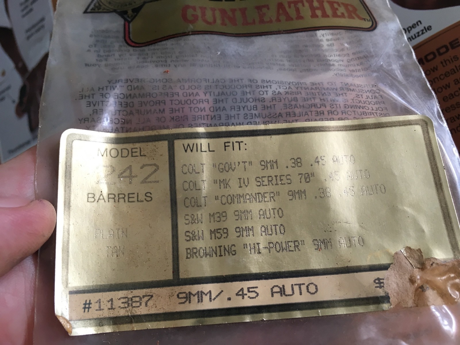 Vintage Bianchi Single Magazine Holder Shoulder Holster Component 45 ...