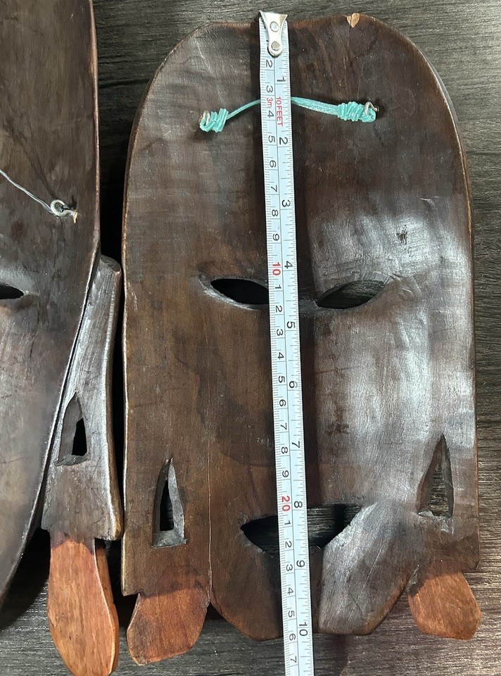Vintage Rare Hand Made African Tribal Masks *Set Of 2* | eBay