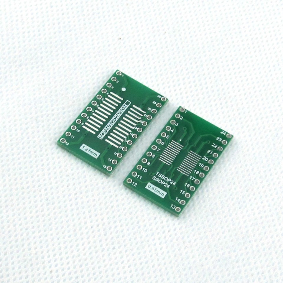 40pcs SO SOIC SSOP24 to DIP24 IC Adapter sop24 socket pcb board 1.27mm ...