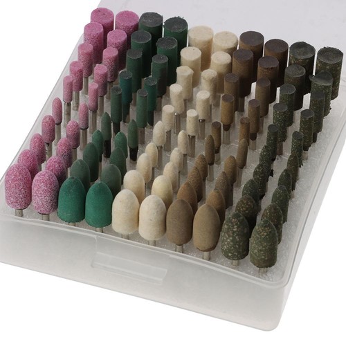 100pcs Wool Dremel Bits Rubber Jewelry Polishing Kit Sanding Bits ...