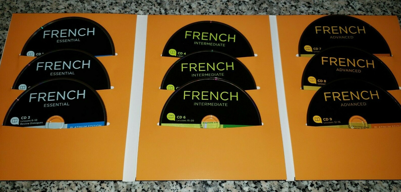 Living Language French Platinum Complete 3 Book 9 Audio-CD Set Online ...