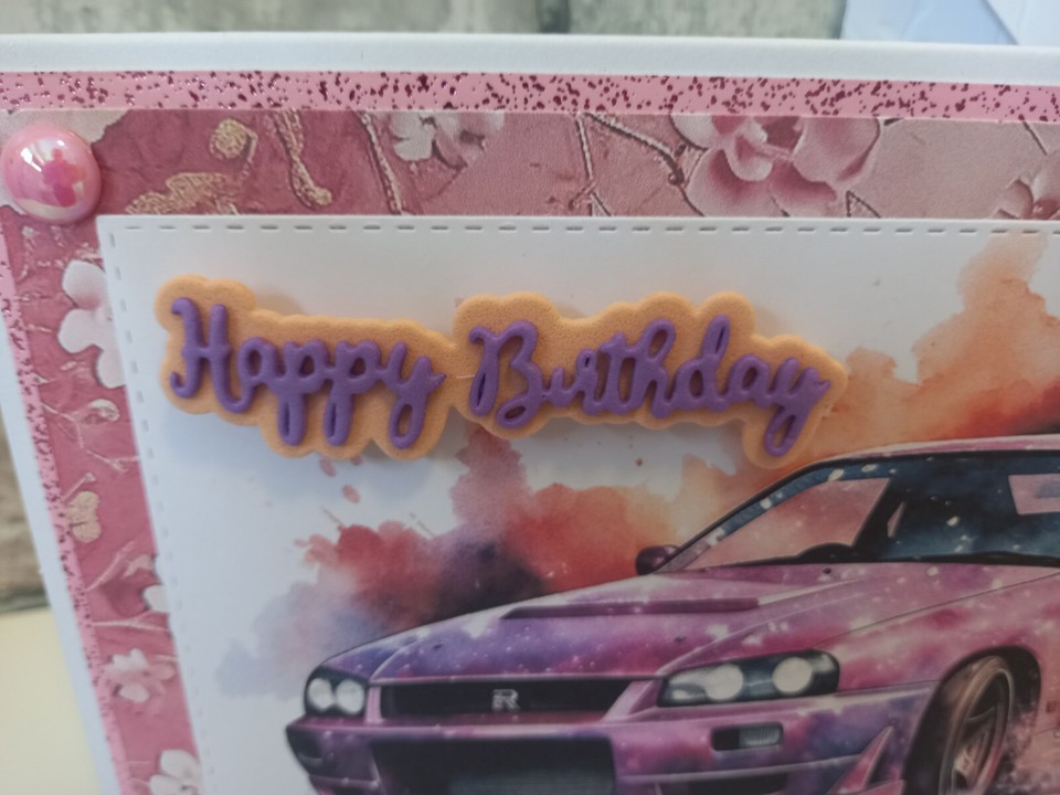 Nissan Gtr Pink JDM Car Scene Handmade A5 Birthday Greeting Card | eBay