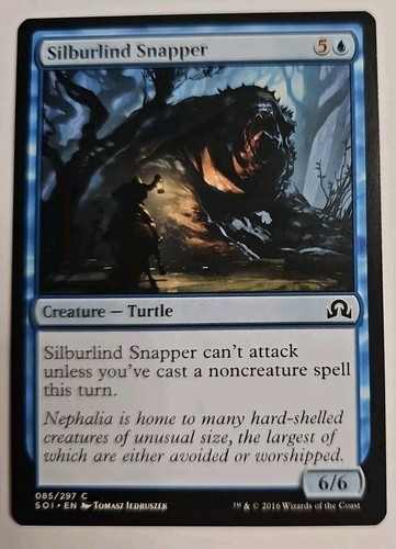 MTG Magic The Gathering Card Silburlind Snapper Creature Turtle Blue ...