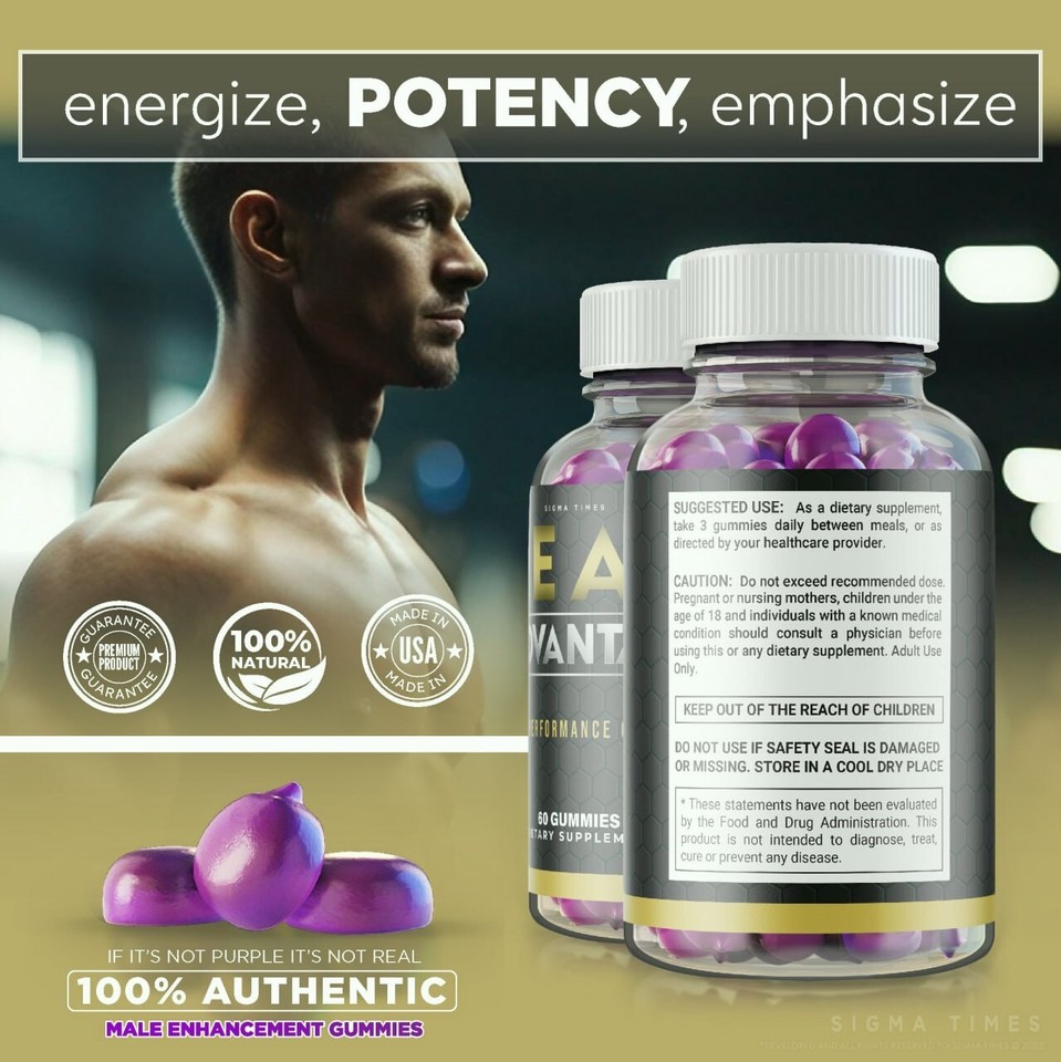 (3 Pack) Peak Advantage Extra Strength Gummies for Male Vitality & Stamina | eBay