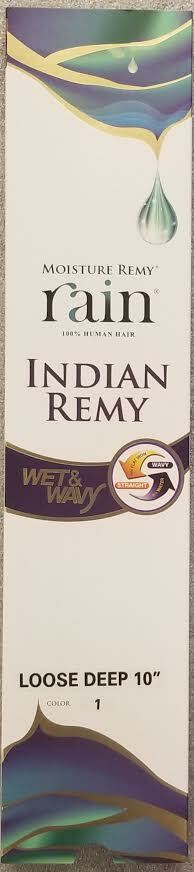 Moisture Remy 100% Human Hair Rain Indian Wet & Wavy LOOSE DEEP 14 ...