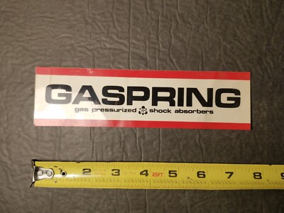 GASPRING GAS PRESSURIZED SHOCK ASORBER VINTAGE AUTOMOTIVE RACING DECAL ...