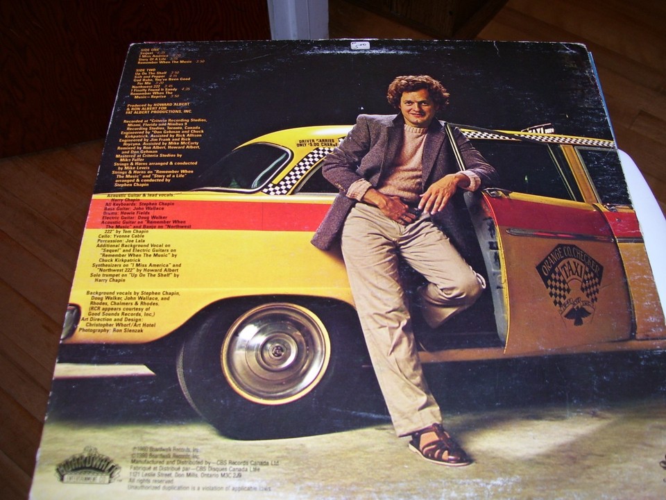 HARRY CHAPIN IN SEQUEL-LP-NM-INNER LYRICS SLEEVE-BOARDWALK ...