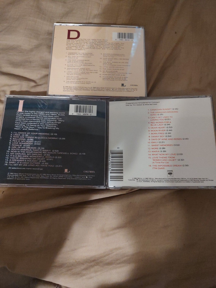 16 Most Requested Songs 6 CD Lot Columbia Andy Williams Dinah Shore ...