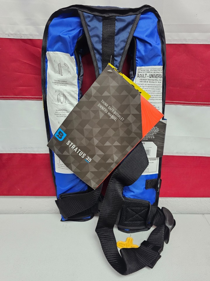 Bluestorm Stratus 35 Inflatable Life Jacket USCG Approved Type 2 PFD ...