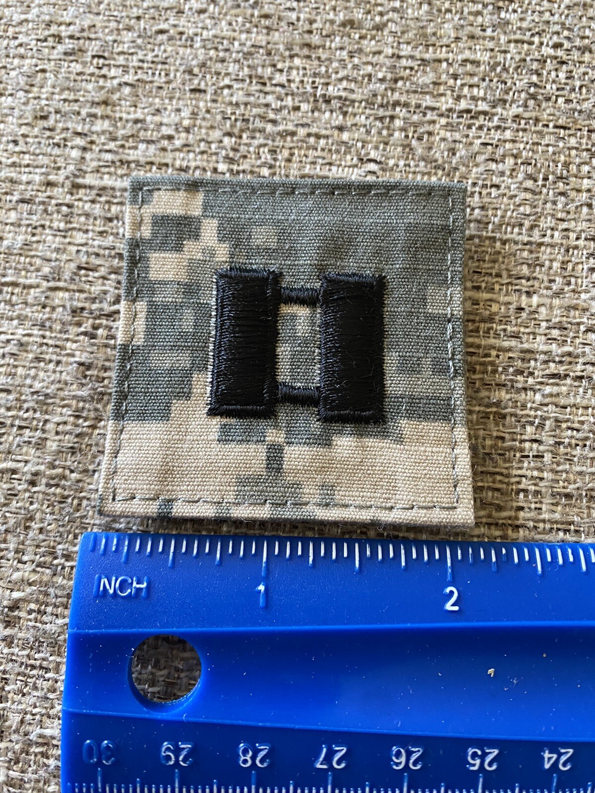 US Army Captain CPT O-3 Rank ACU Hook / Loop Pattern Military Patch ...