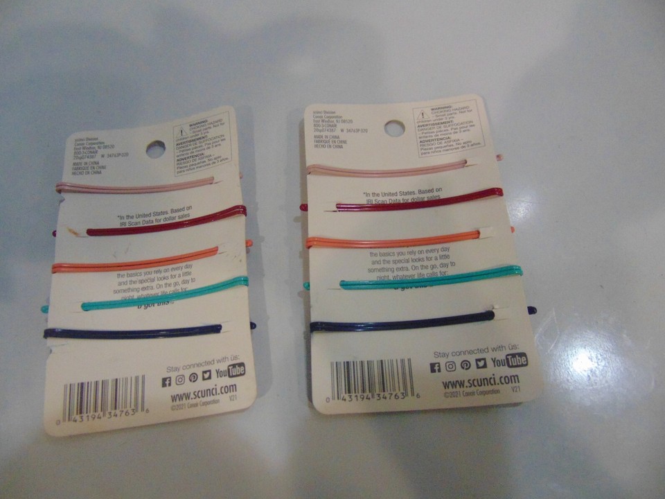 2 PK of 5 Scunci Assorted Color Bobby Pins 10 Count | eBay
