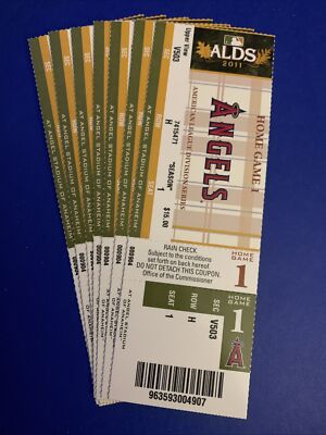2011 MLB Playoffs ALDS PHANTOM Ticket Angels Home Game 1 (Mike Trout ...