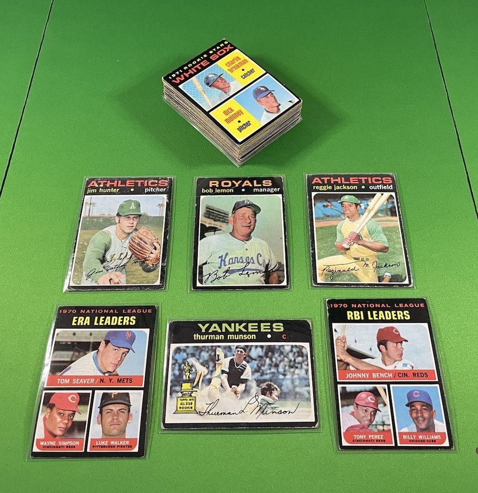 1971 Topps Baseball (60) Card Lot w/ HOF, Rookies, Semi-Stars • Low ...