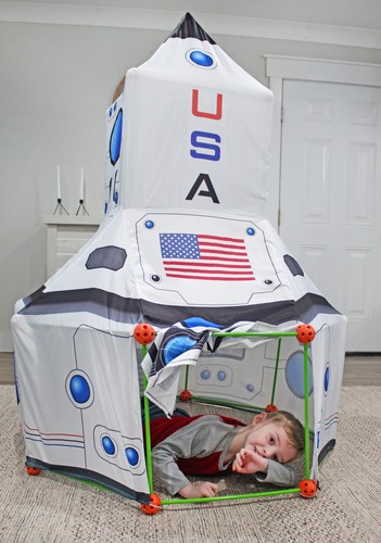 Rocket Ship Play Tent Cover, Fort Building Kit Accessory for Stick ...