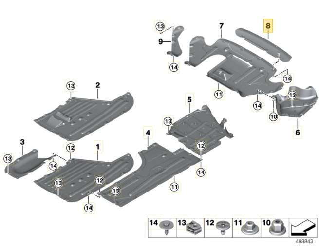 BMW 3 Series G20 G21 Rear Diffuser Heat Shield Lower Genuine ...