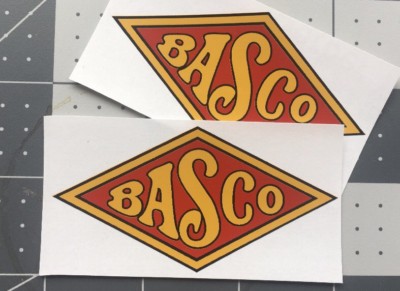 Briggs & Stratton BASCO antique engine decal PB & FH Red And Yellow Set ...