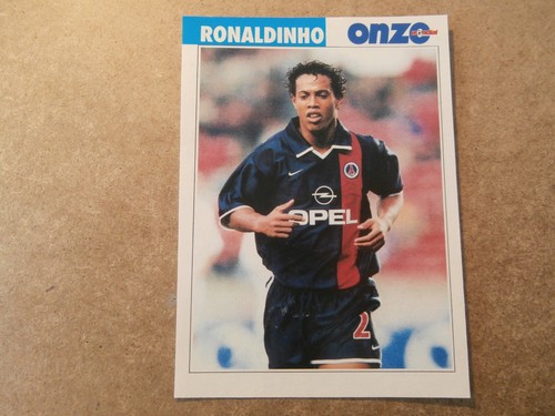 RONALDINHO (PARIS SG), RARE 2001 FOOTBALL ROOKIE CARD ONZE MONDIAL ...