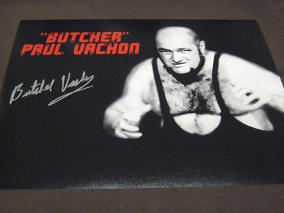WRESTLING LEGEND PAUL "THE BUTCHER" VACHON AUTOGRAPHED SIGNED 8X10 ...