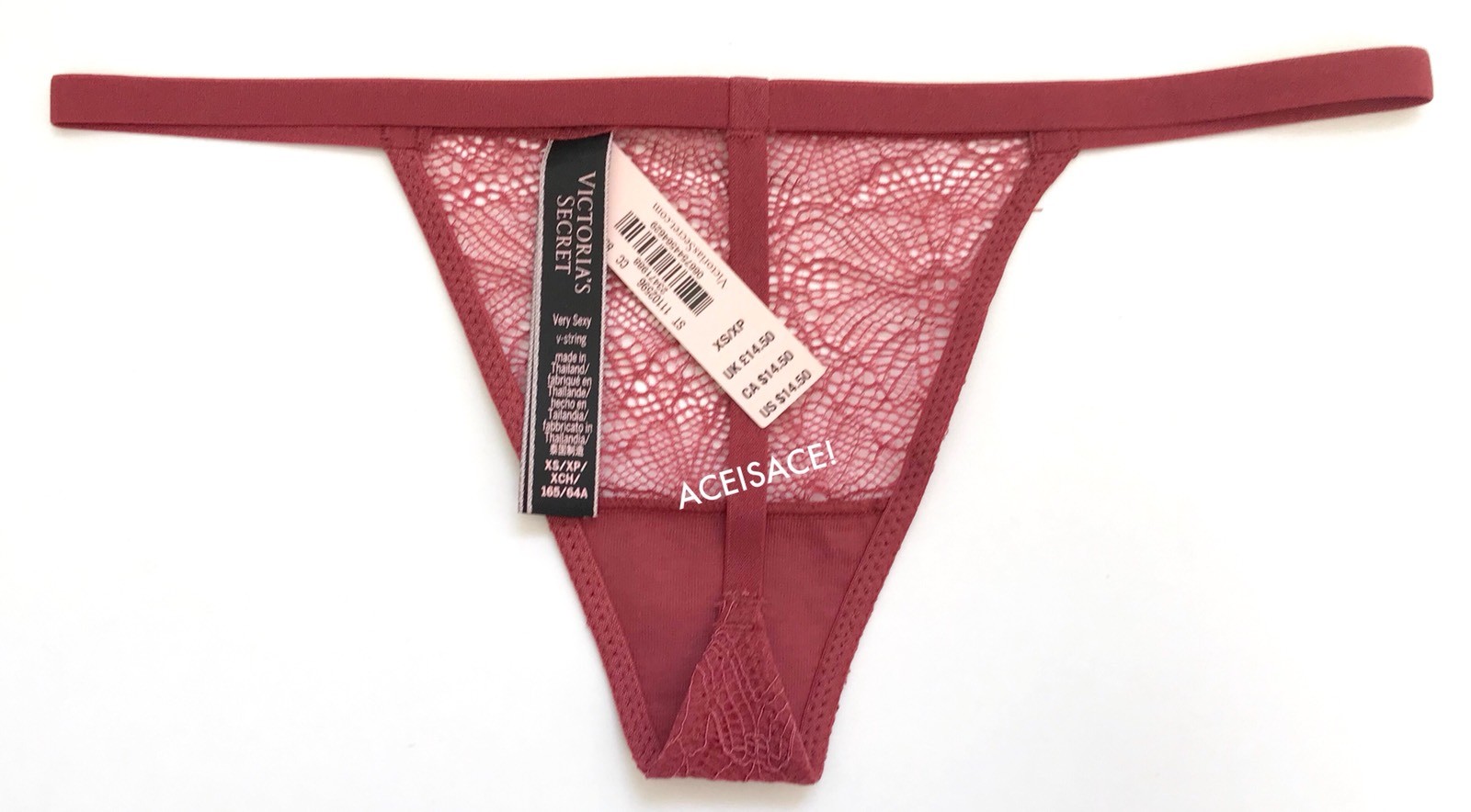 $14.50---NWT* VICTORIA'S SECRET VERY SEXY FLORAL*MESH V-STRING---ROSE ...