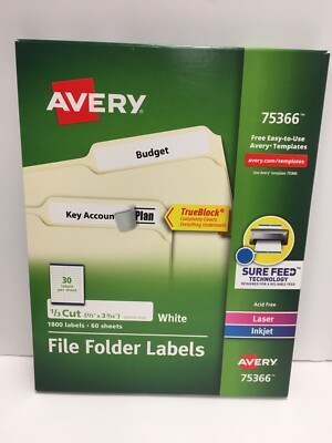 Avery File Folder labels 75366 72782753665| eBay