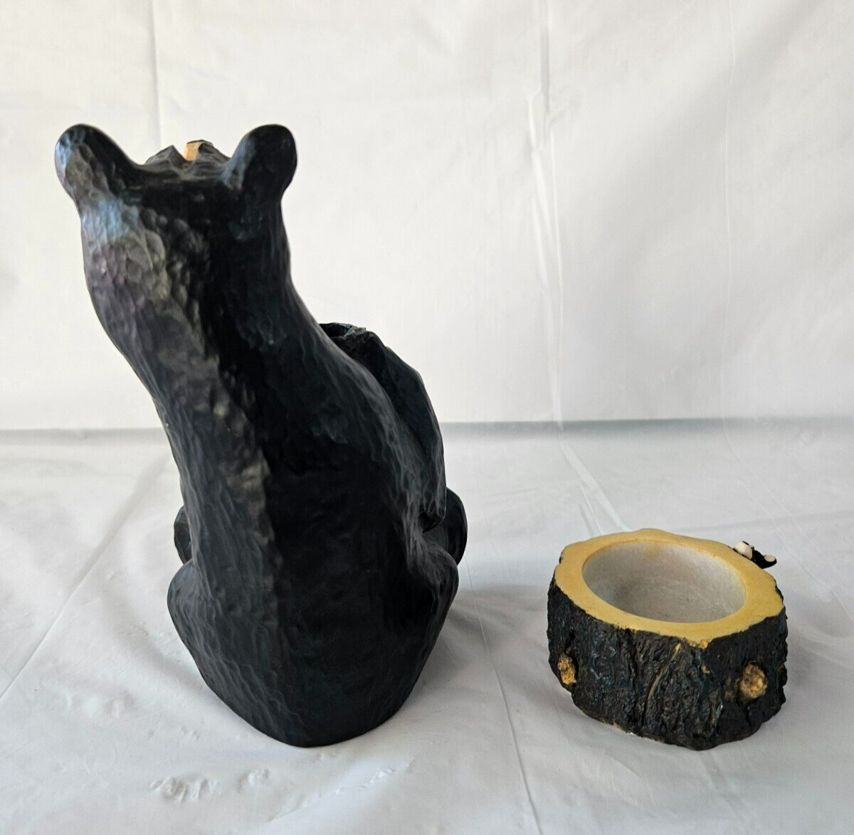Jeff Fleming Bearfoot Big Sky Carvers Black Bear Sculpture Bud Vase ...