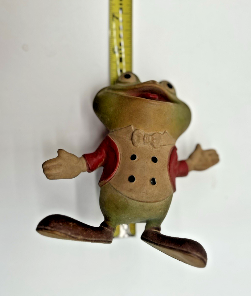 Vintage 1948 Rempel Froggy the Gremlin Rubber Squeeze Toy Frog 5" Works ...