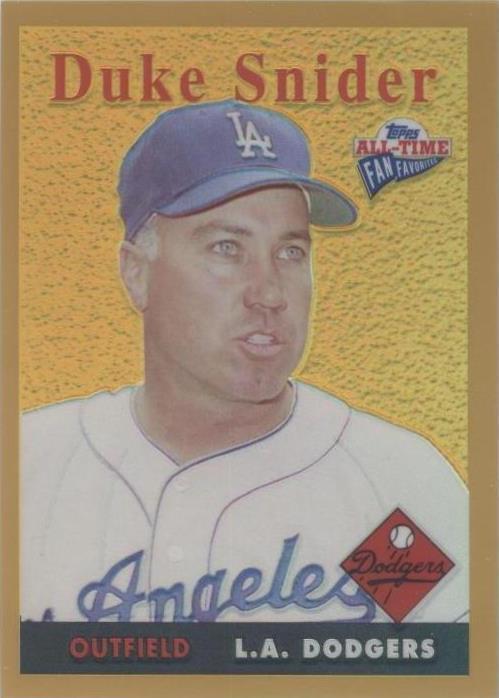 2005 Topps All-Time Fan Favorites - Duke Snider #75 Gold Refractor /25 ...