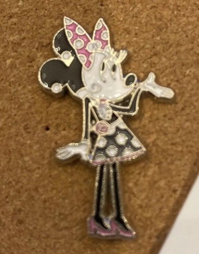Disney trader Pin MOD Minnie In Gray Polka Dot Dress With Pink Bow With ...