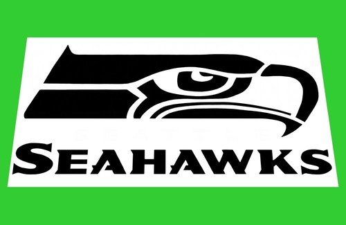 NFL * SEATTLE SEAHAWKS LOGO W/ FONT STENCIL / FREE USA S&H / 9" x 4.5 ...