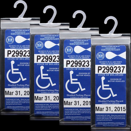 2Pcs Handicap Placard Holder Disabled Parking Permit Protector Tag ...