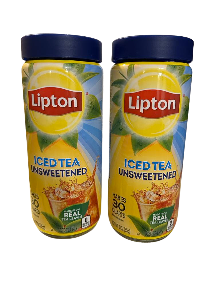 Lipton Iced Tea Unsweetened Powder 3 oz Make 30 Quarts BB 6/25 for sale ...