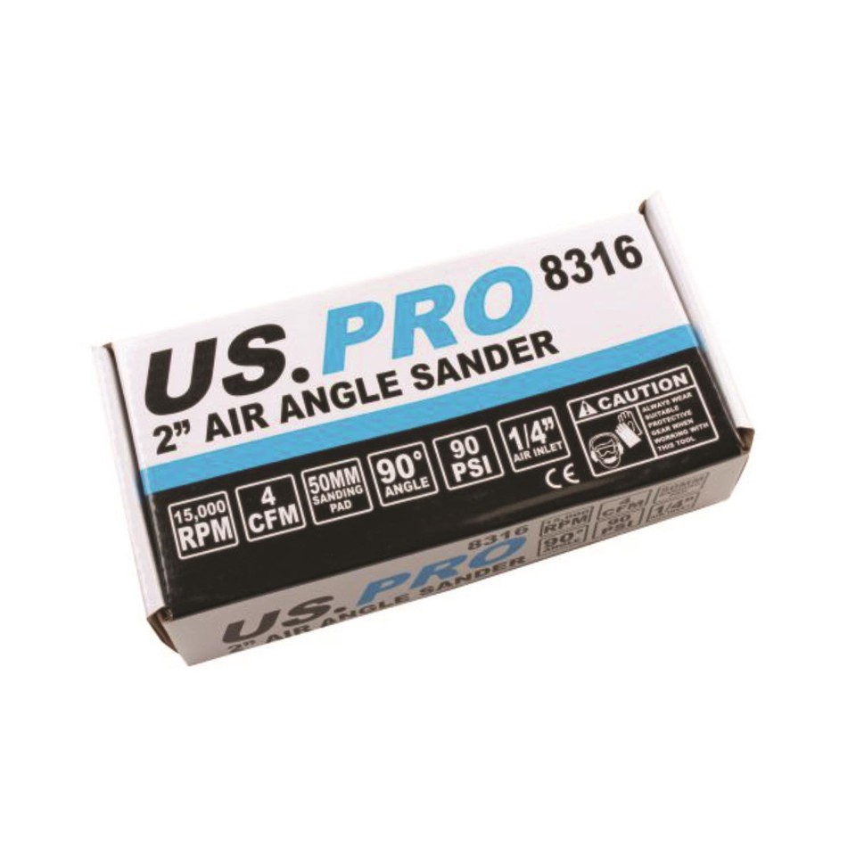 US PRO Tools 2" Air Angle 90 Deg Head Mini Sander Hook & Loop Pad ...