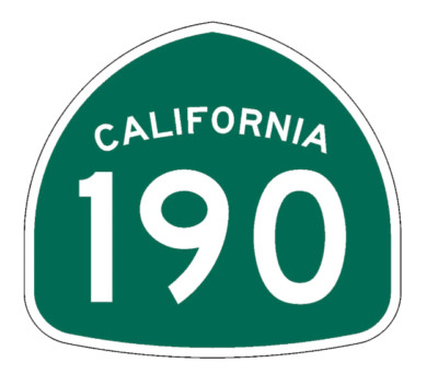 3" california state route 190 highway sign bumper sticker decal usa ...