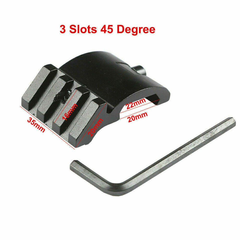 45Degree Offset Angle Rail Mount Base for 20mm Picatinny Laser Sight ...