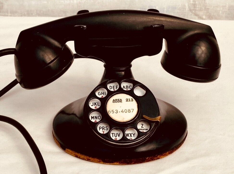 Antique Bell System Western Electric Rotary Desktop Telephone-F1 ...
