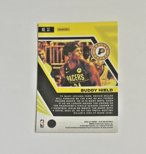 2022-23 Panini Flux Silver Buddy Hield Indiana Pacers #32 | eBay