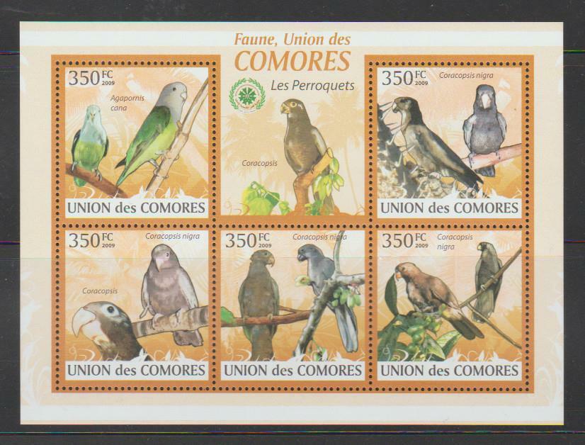 COMOROS 2009 BIRD STAMPS PERROQUETS PARROTS MNH - BIRDL786 | eBay
