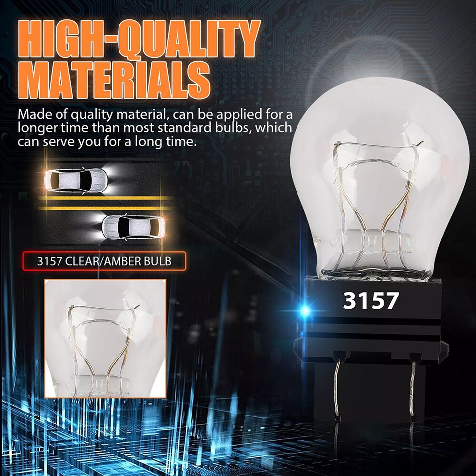 10Stück Auto 12V W2.5x16q P27/7W Glühbirnen Lampe US Typ 3157 27/7W Glühlampe | eBay