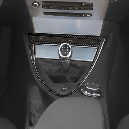 Carbon Fiber Interior Gear Shift Frame Cover Trim For BMW 6 Series E63 ...