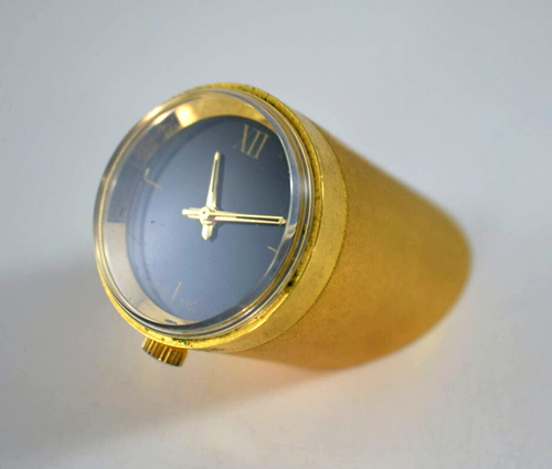 VINTAGE BRASS PORTESCAP STYLE TABLE DESK CLOCK SWISS MOVEMENT c1960 ...