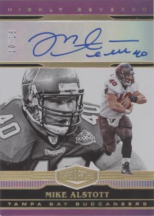 2020 Panini Plates & Patches - Highly Revered Autographs Mike Alstott # ...