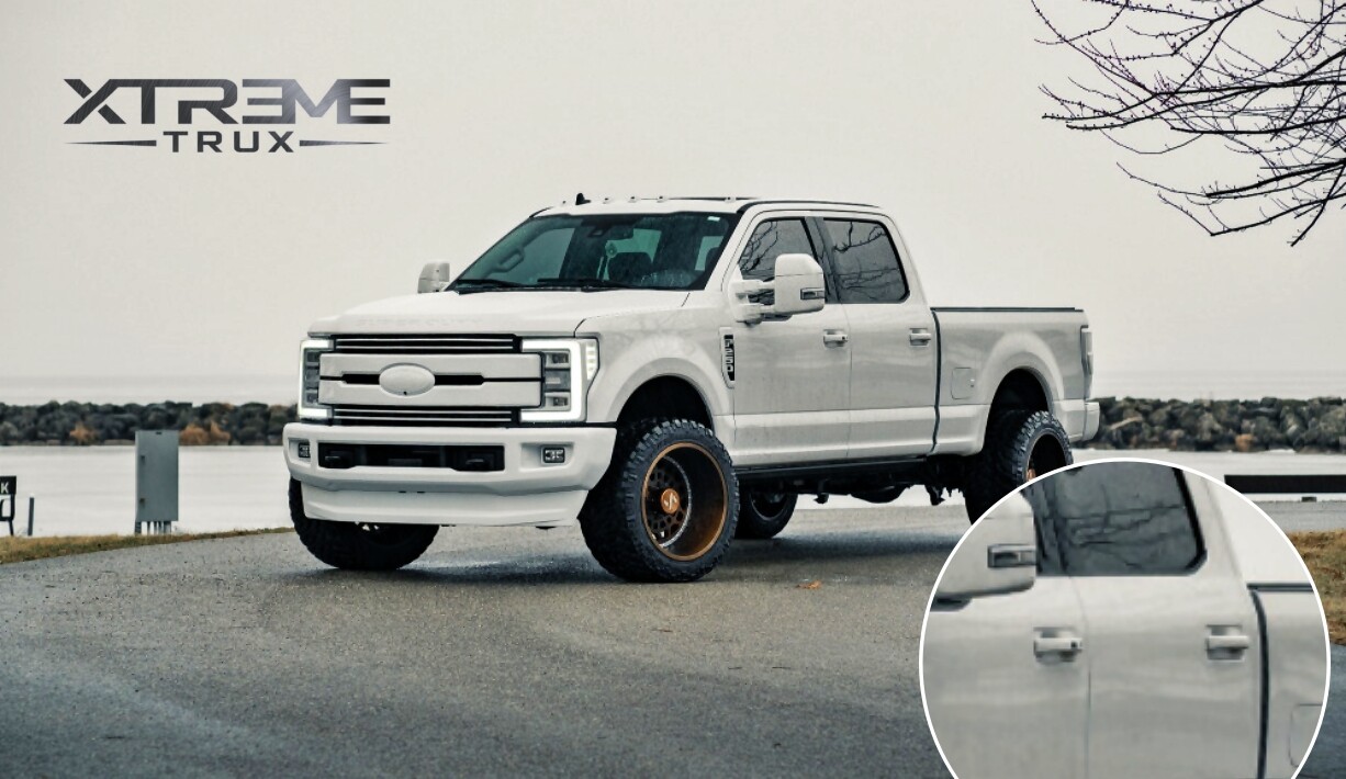 2017-2022 Ford F250 F350 Painted Door Handle Covers Oxford White Color ...