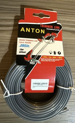 3x Heavy Duty Strimmer Grass Trimming Line 3mm Reinforced Core 15m (45m ...