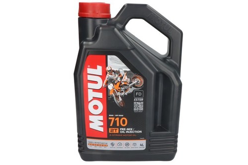 MOTUL 710 MOTORCYCLE ENGINE OIL 2T 2 STROKE ESTER SYNTHETIC RACING- 4 ...