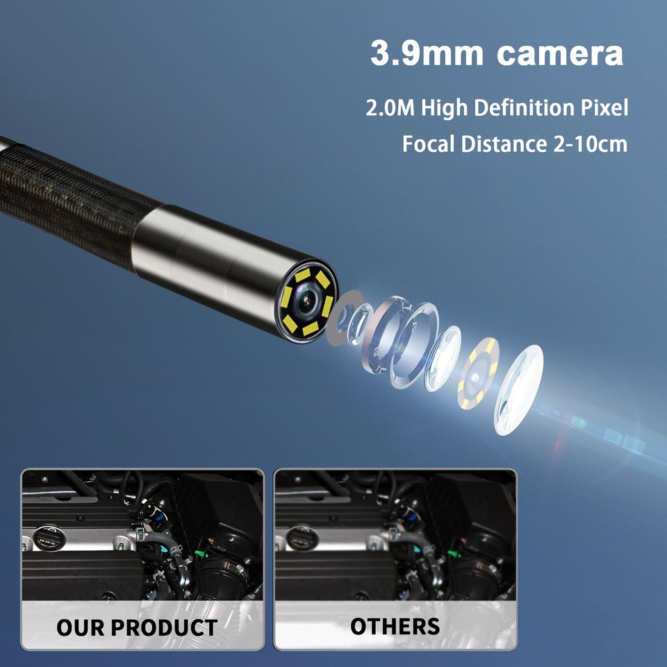wifi Articulating Borescope Endoscope 2-Way Articulation Head ...